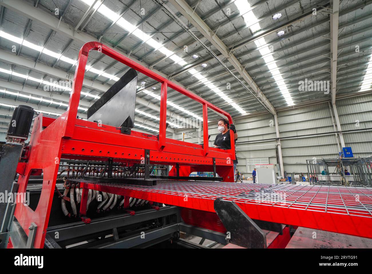 Luannan County, China - August 16, 2023: Workers working nervously on ...