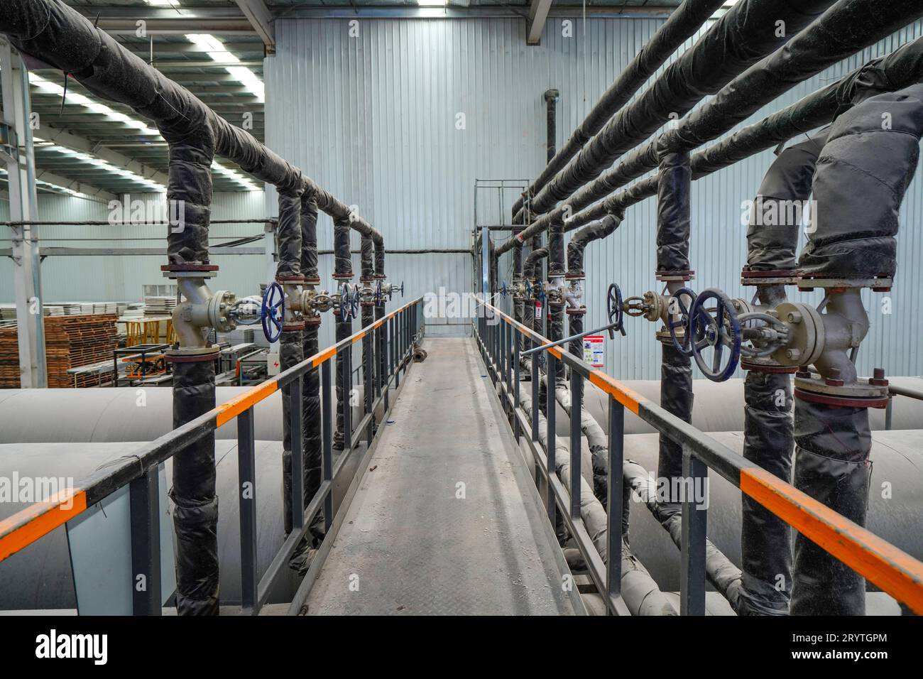 Pipeline valves on industrial production lines Stock Photo - Alamy
