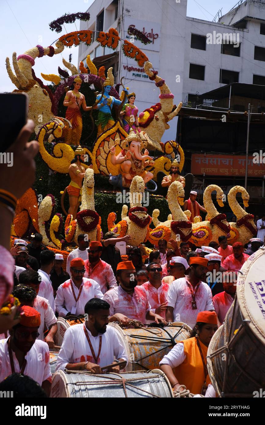 Pune, India - September 29, 2023, Guruji Talim Ganpati, Pune Ganpati ...