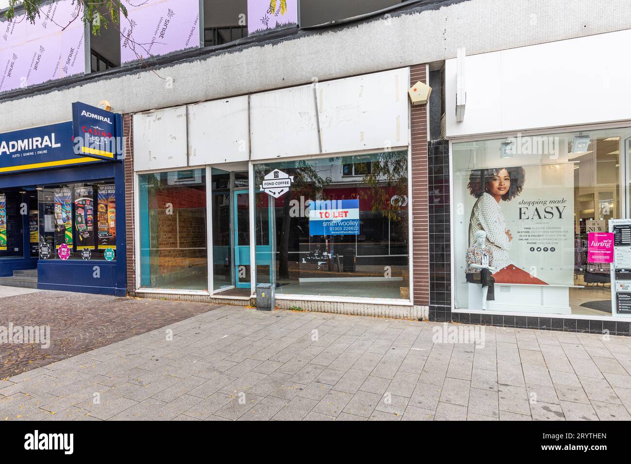 A closed shop available to let on Sandgate Road's pedestrianised area ...