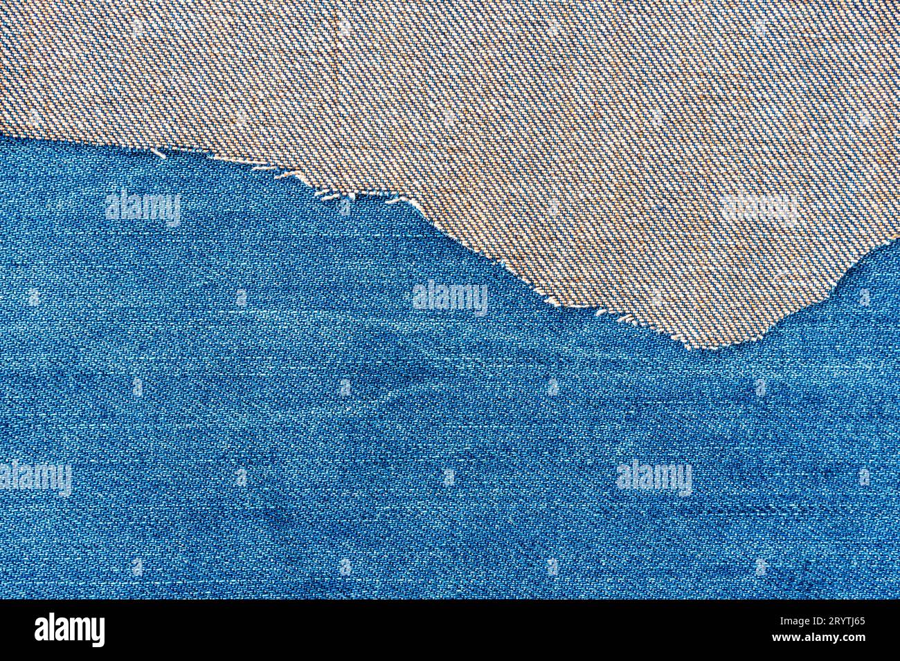 Denim blue jeans fabric frame Stock Photo - Alamy