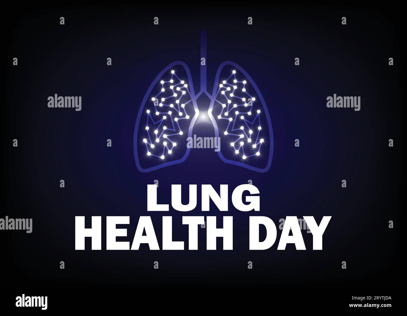 Lung health day vector illustration. human lungs with glowing lights ...