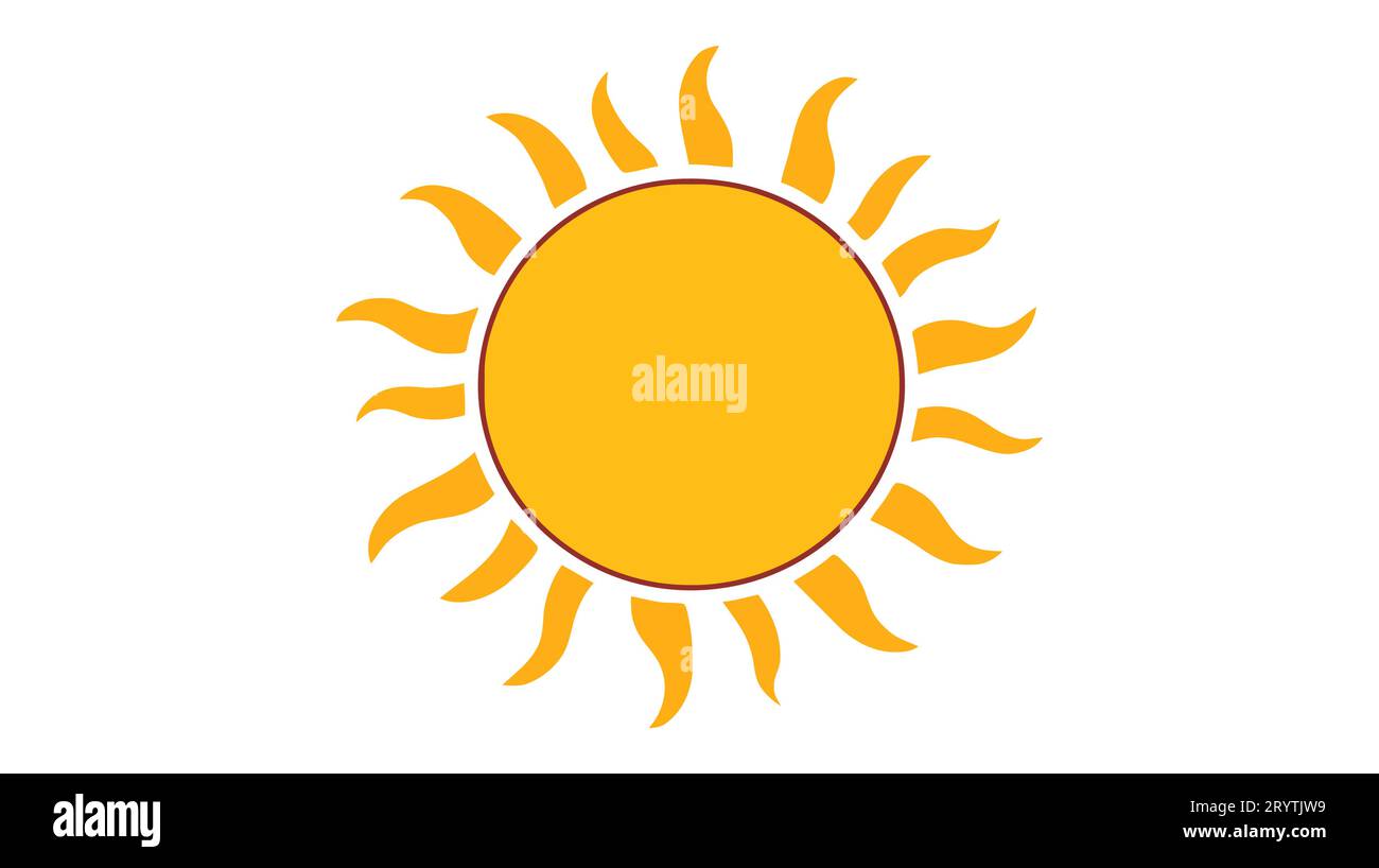 Yellow sun icon Stock Vector Images - Alamy