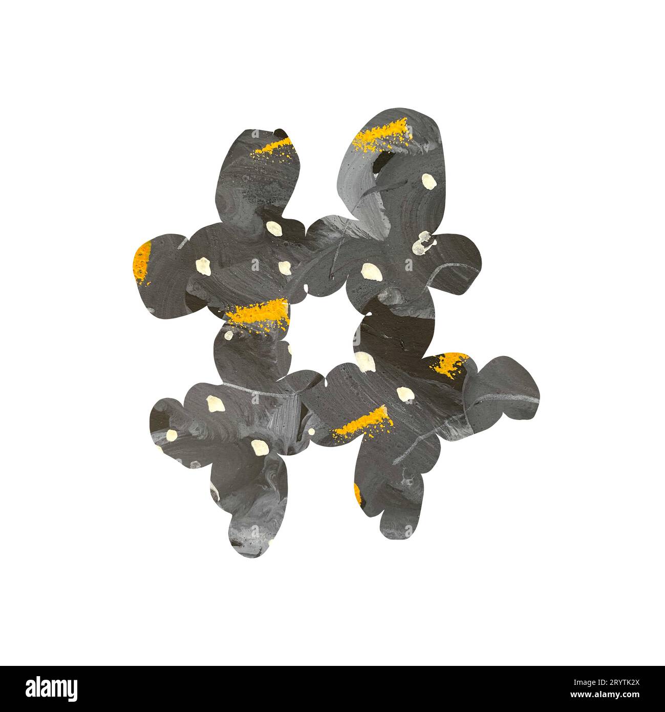 Hashtag sign cut out hand drawn watercolor Stock Photo - Alamy