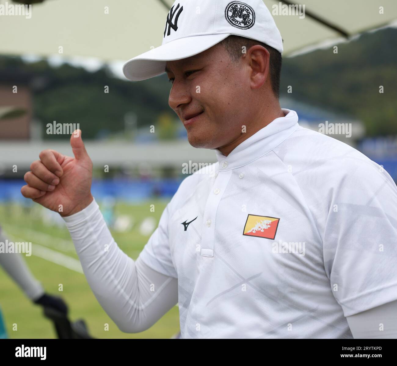 Hangzhou, China's Zhejiang Province. 2nd Oct, 2023. Tandin Dorji of ...