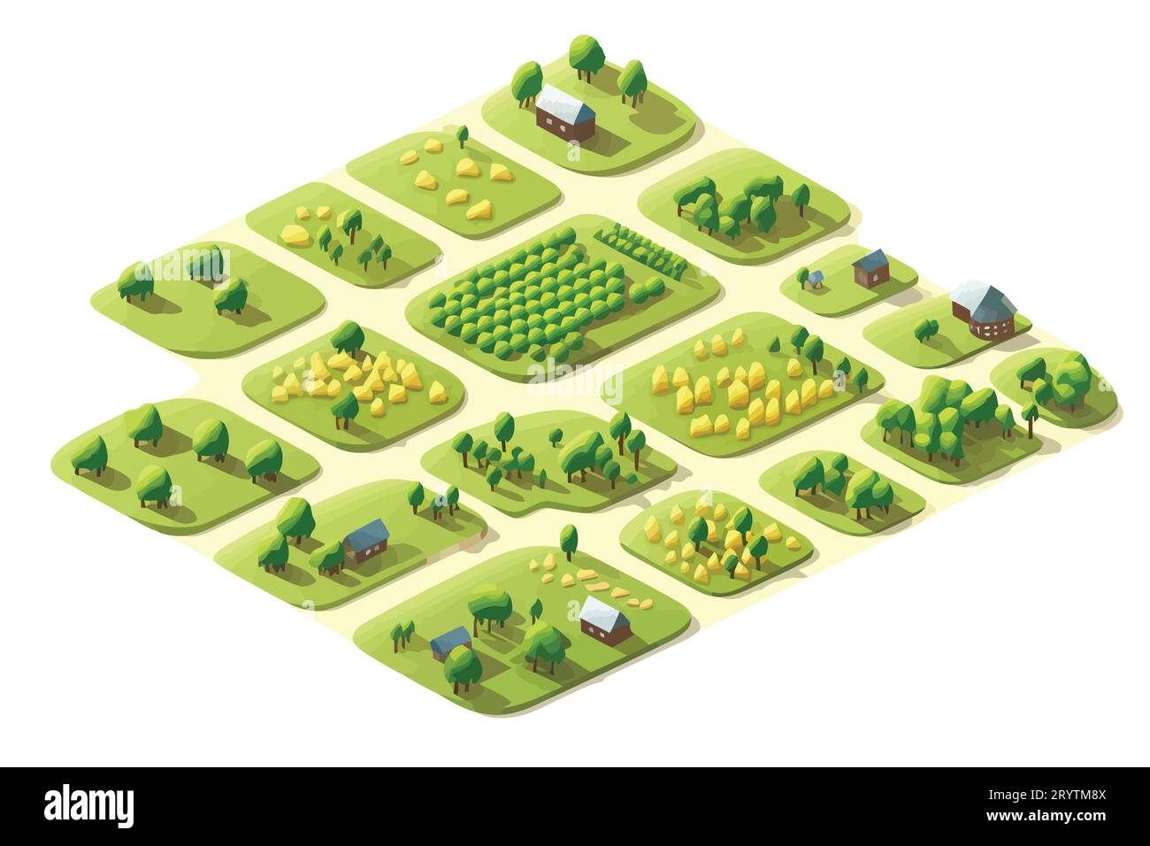 Aerial view of farming Stock Vector Images - Alamy