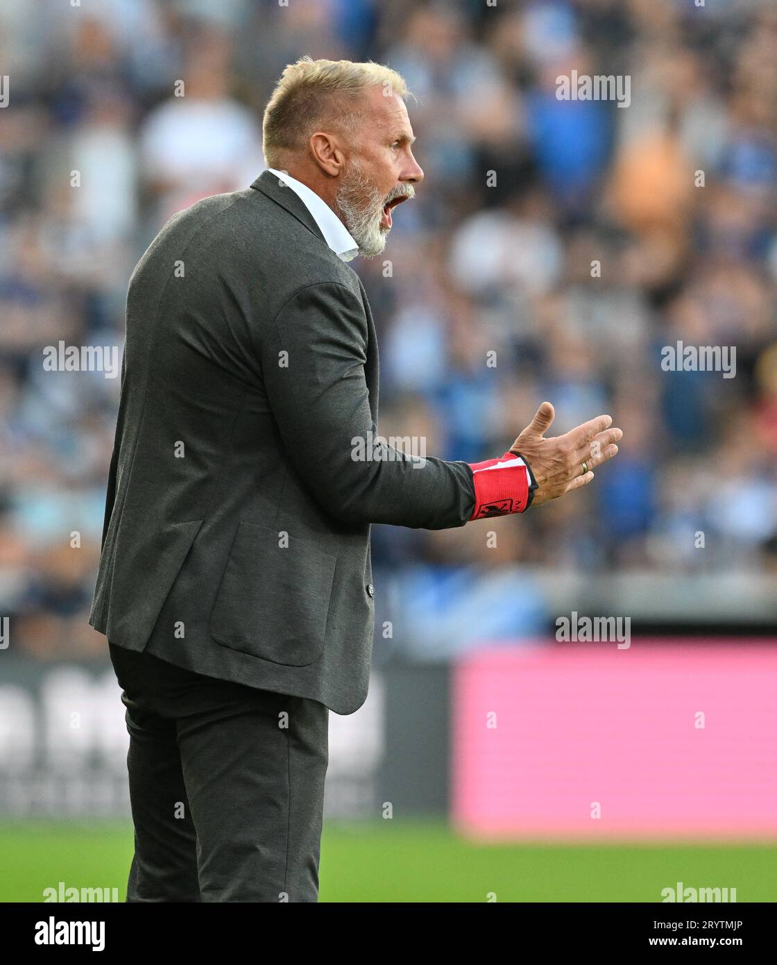 Head Coach Thorsten Fink of STVV pictured during the Jupiler Pro League ...
