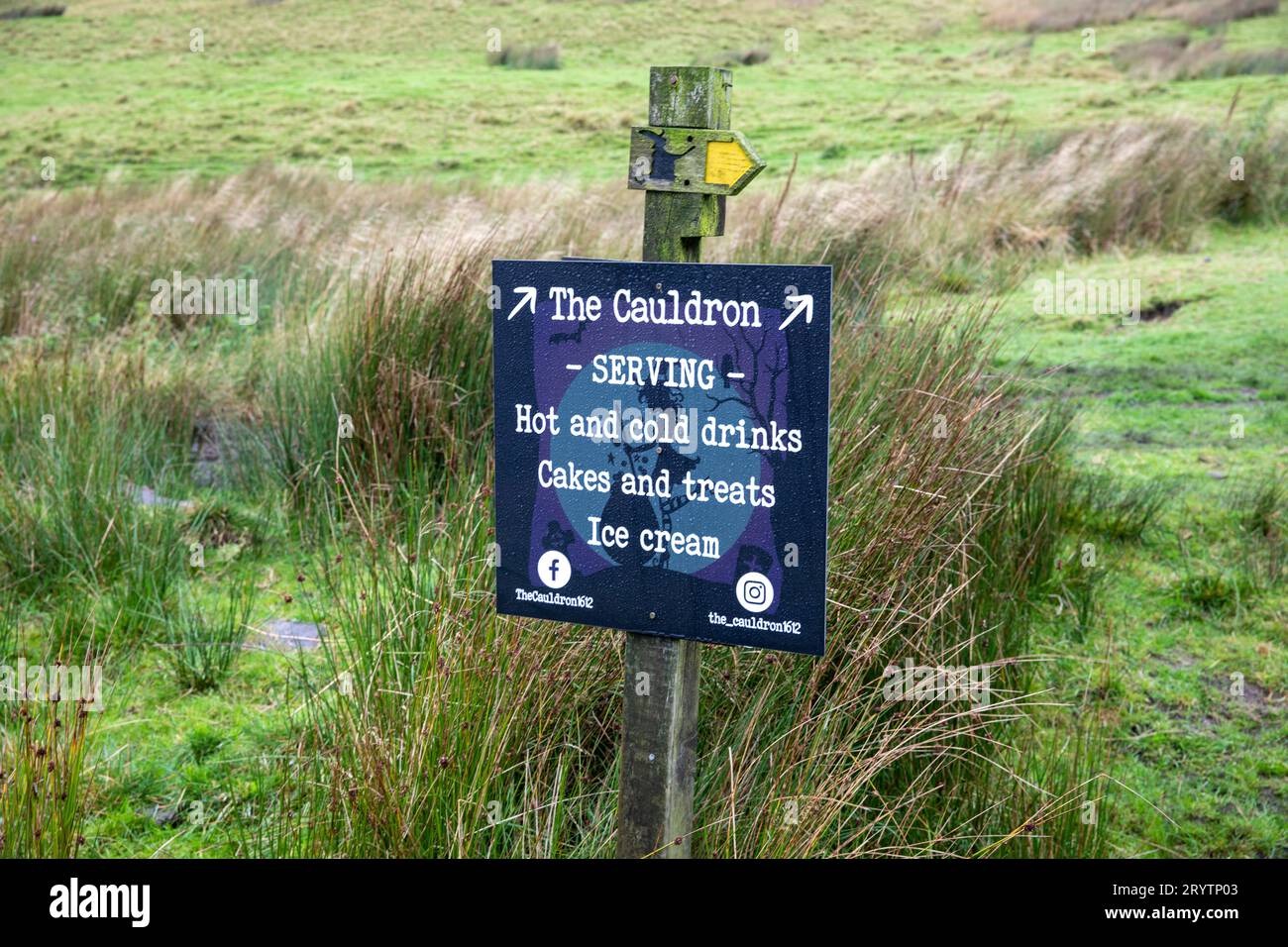 Pendle Hill Lancashire, The Cauldron cafe on the hill serving hot and ...