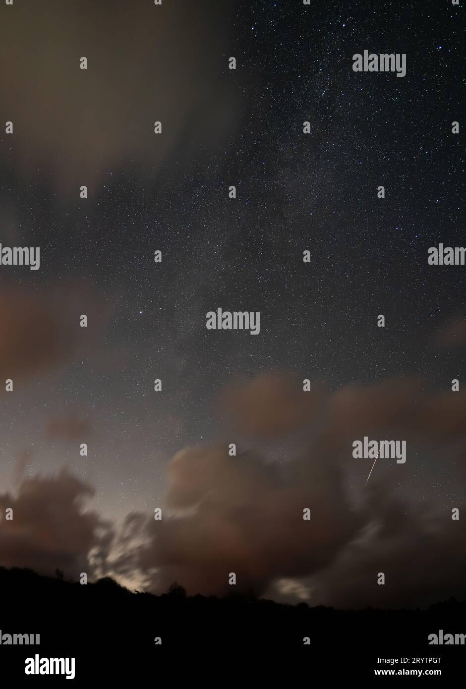 An awe-inspiring view of the Milky Way illuminated in the night sky ...