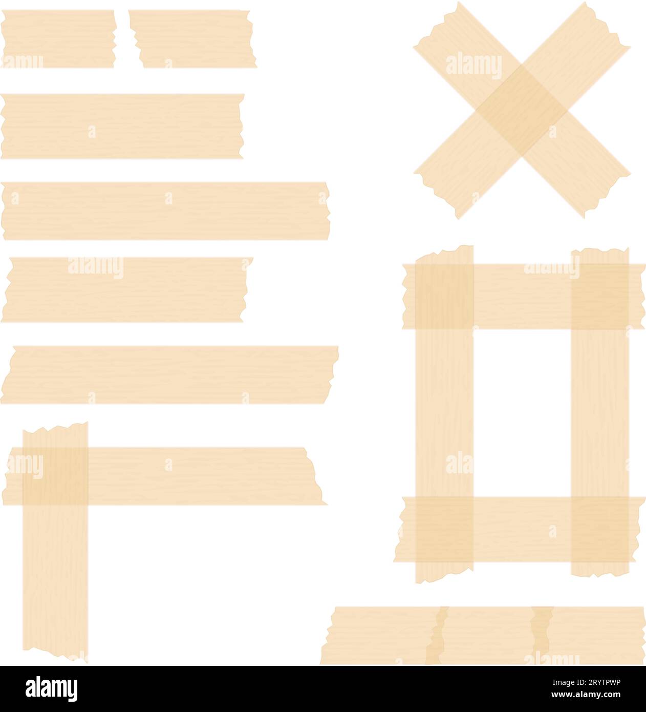 Pieces of transparent adhesive tape on white background, sticky tape ...