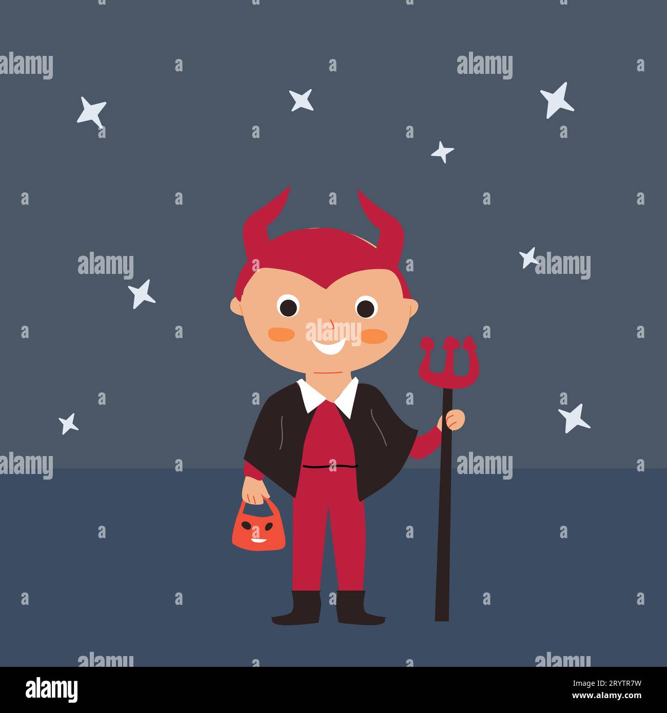 Little devil cartoon illustration hi-res stock photography and images ...
