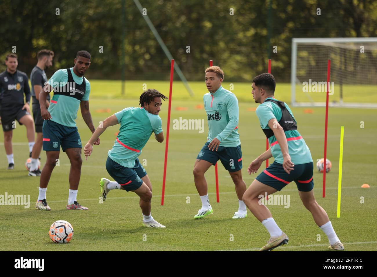 Lyle Foster Luca Koleosho and Manuel Benson durning pre Man City ...