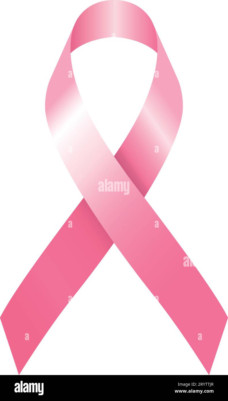 Celebrative PINK ribbon to remember the international cancer research ...