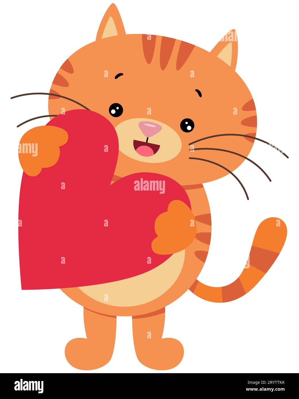 Cartoon baby holding red heart Cut Out Stock Images & Pictures - Alamy