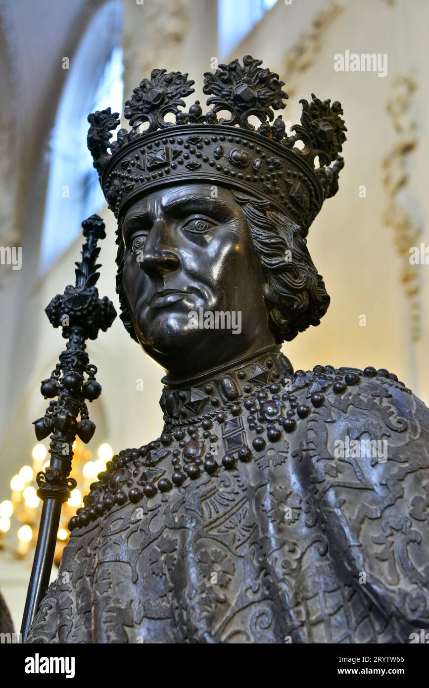 One of 28 16th Century bronze statues of ancestors, relatives and ...