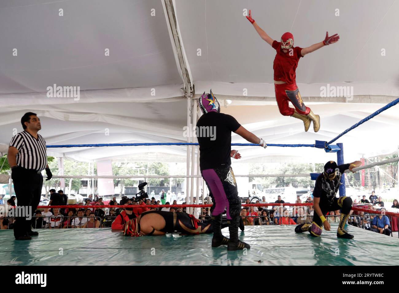 Non Exclusive: October 1, 2023, Mexico City, Mexico: Masked men ...