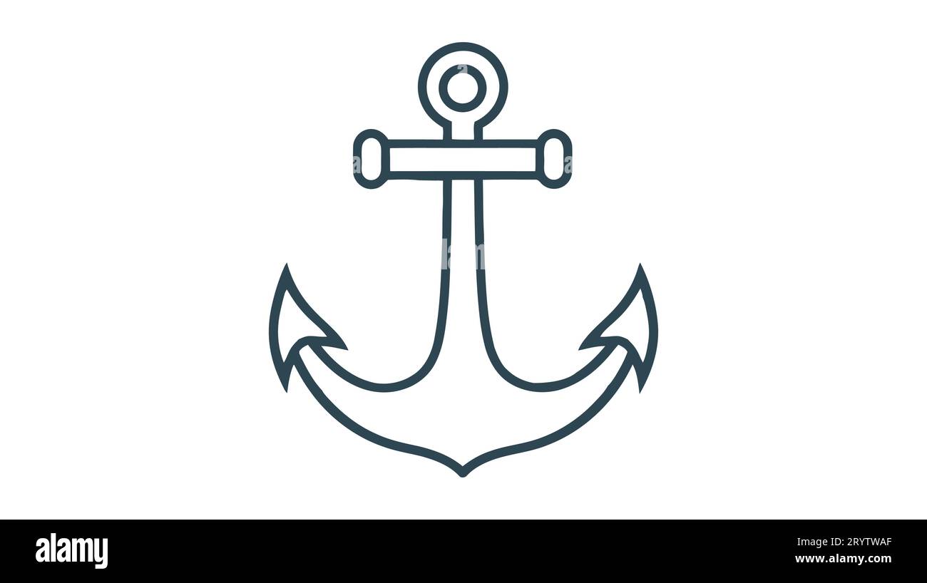 Anchor icon on white background. Vector illustration Stock Vector Image ...