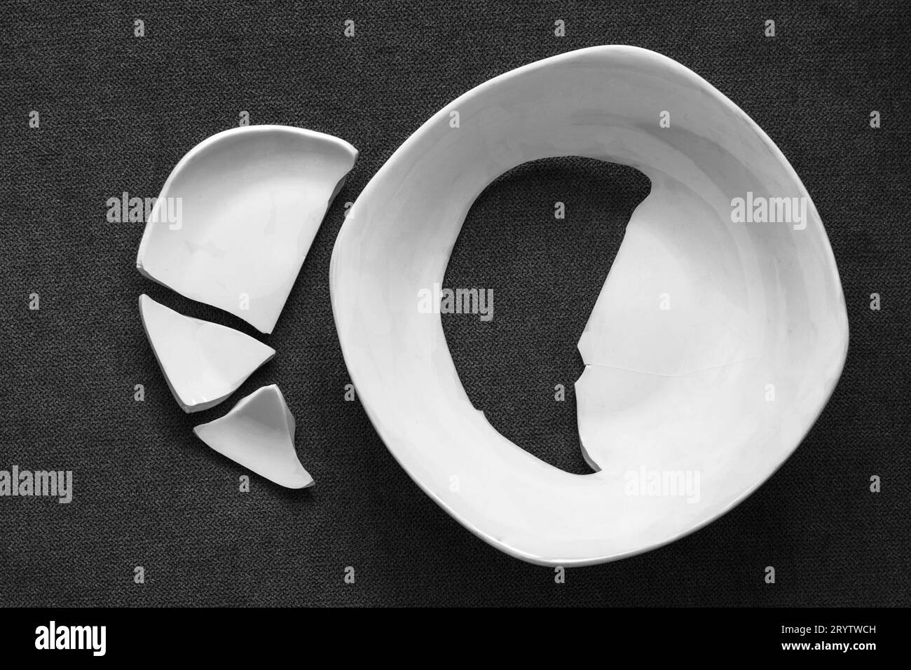 Shattered plate Black and White Stock Photos & Images - Alamy
