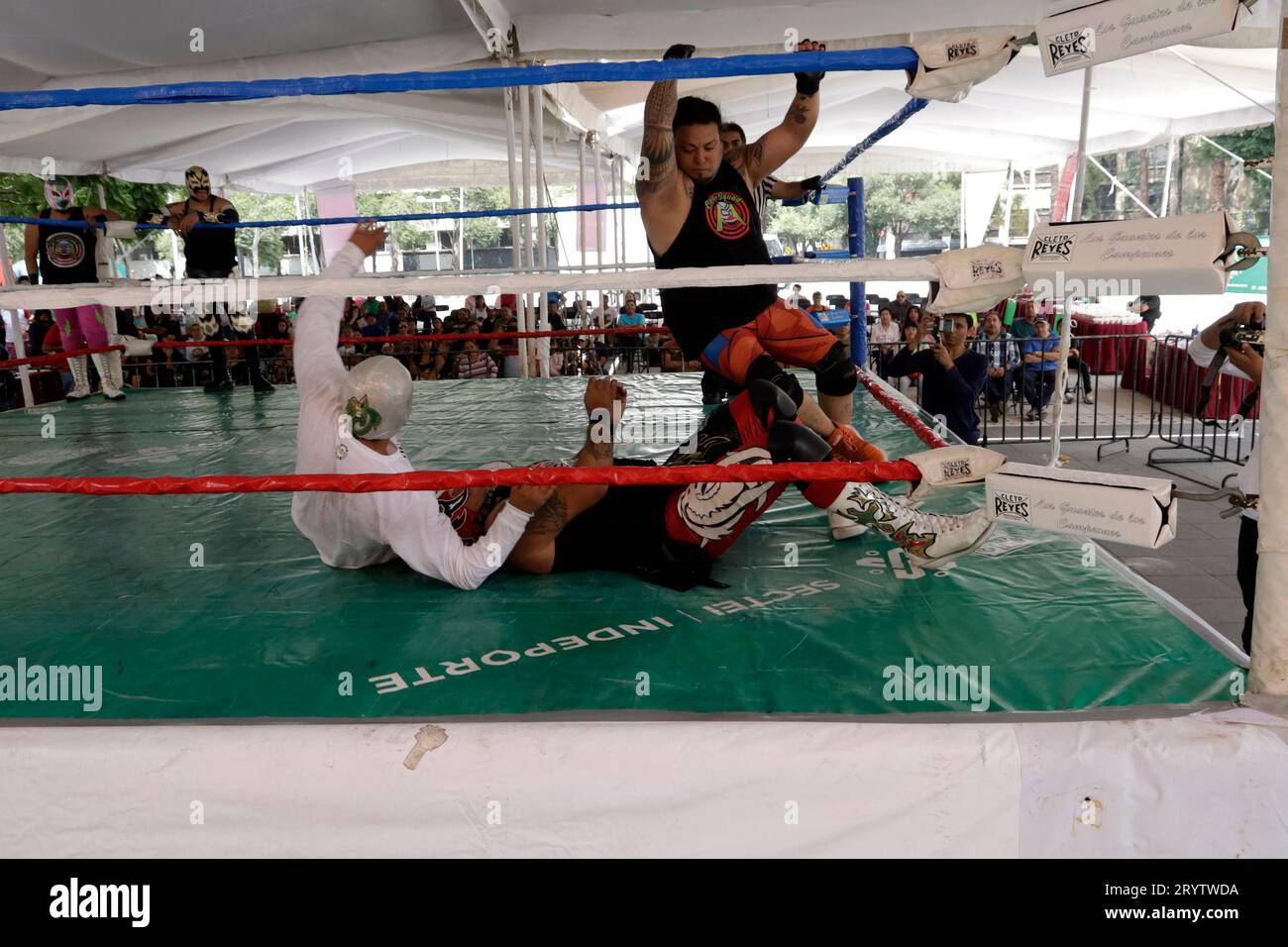 Non Exclusive: October 1, 2023, Mexico City, Mexico: Masked men ...