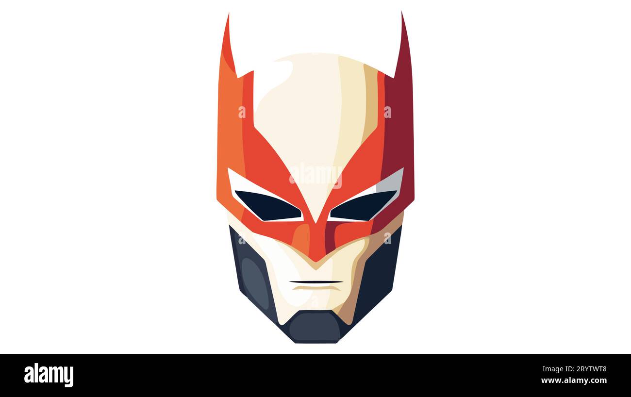 Super hero blue mask for face character in flat style. Heroic or savior ...