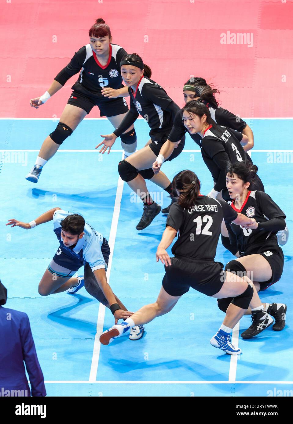 Hangzhou, China's Zhejiang Province. 2nd Oct, 2023. Pooja (L, front) of ...