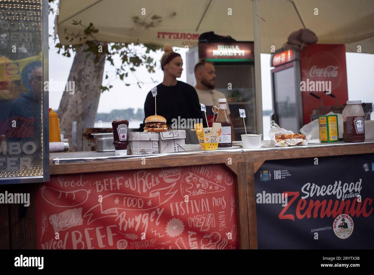 Belgrade, Serbia, Sep 24, 2023: Fast food stall in Zemun Stock Photo ...