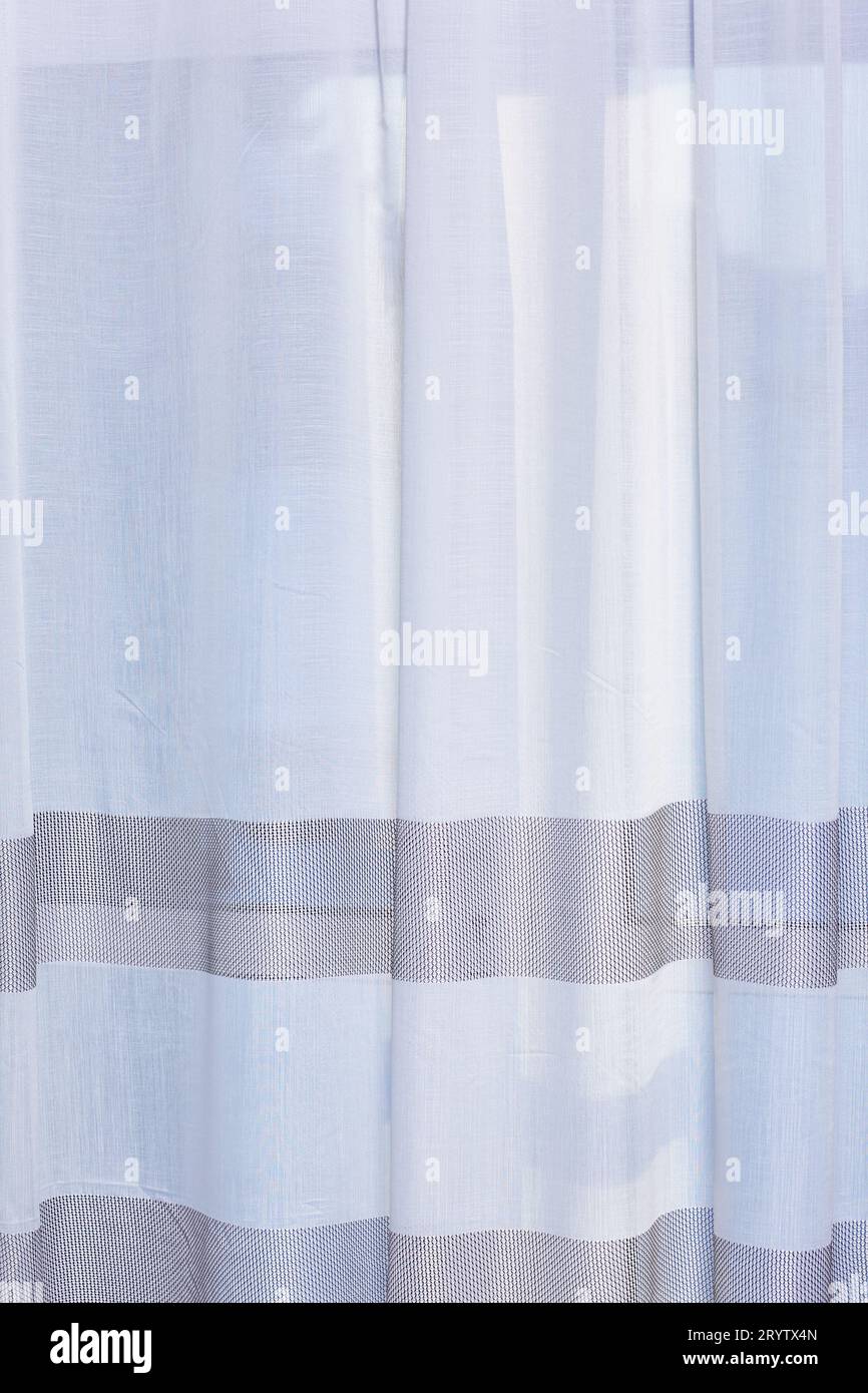 Light translucent curtains on the window Stock Photo - Alamy