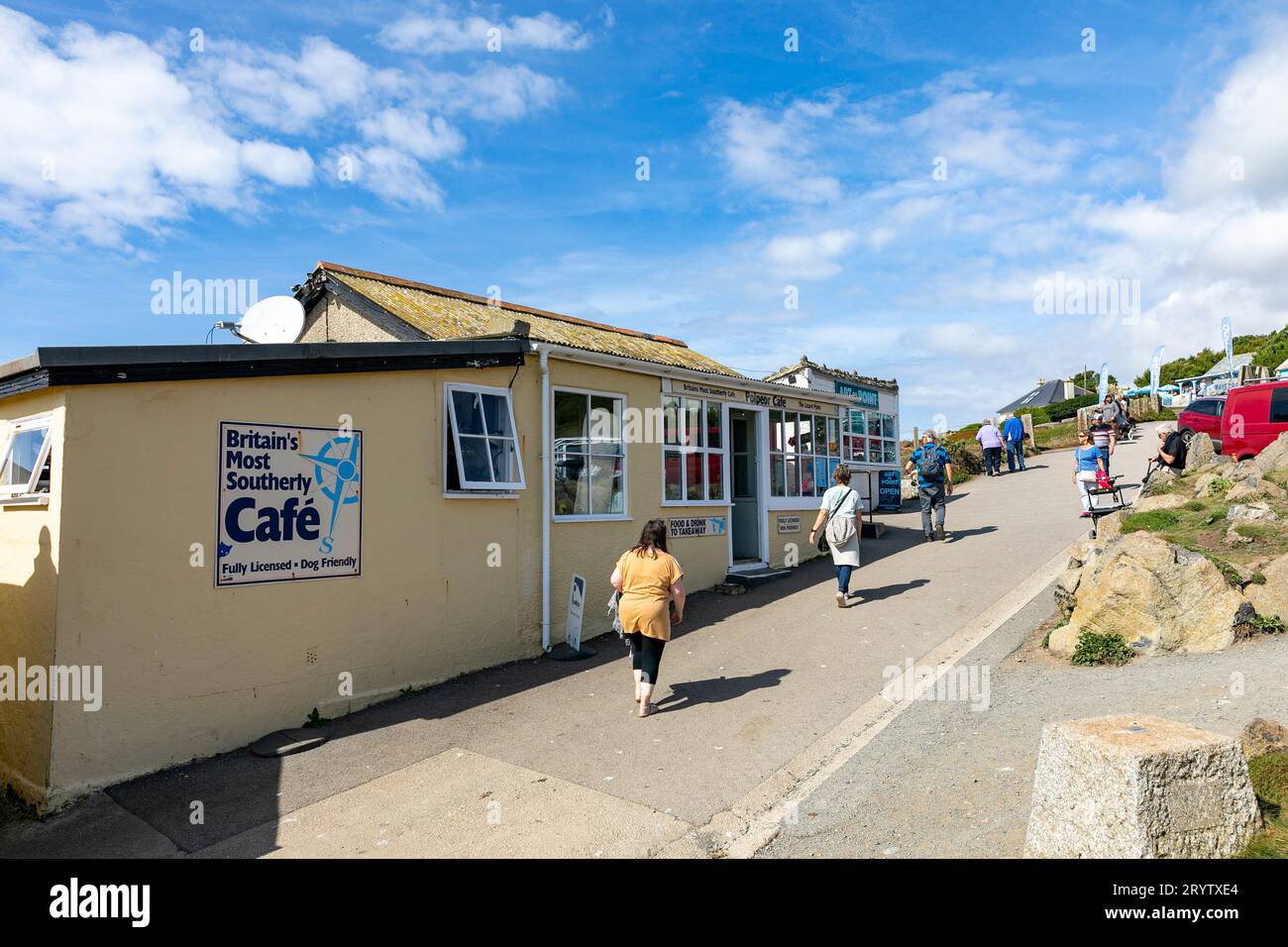 Britains most southerly cafe at Lizard Point in Cornwall,England,taken ...
