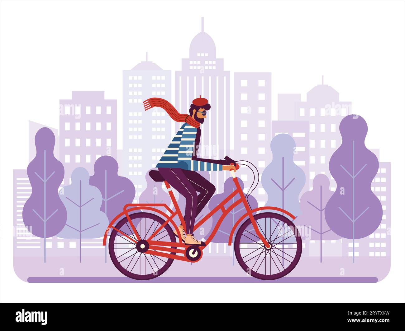 Young man in cycling Stock Vector Images - Alamy