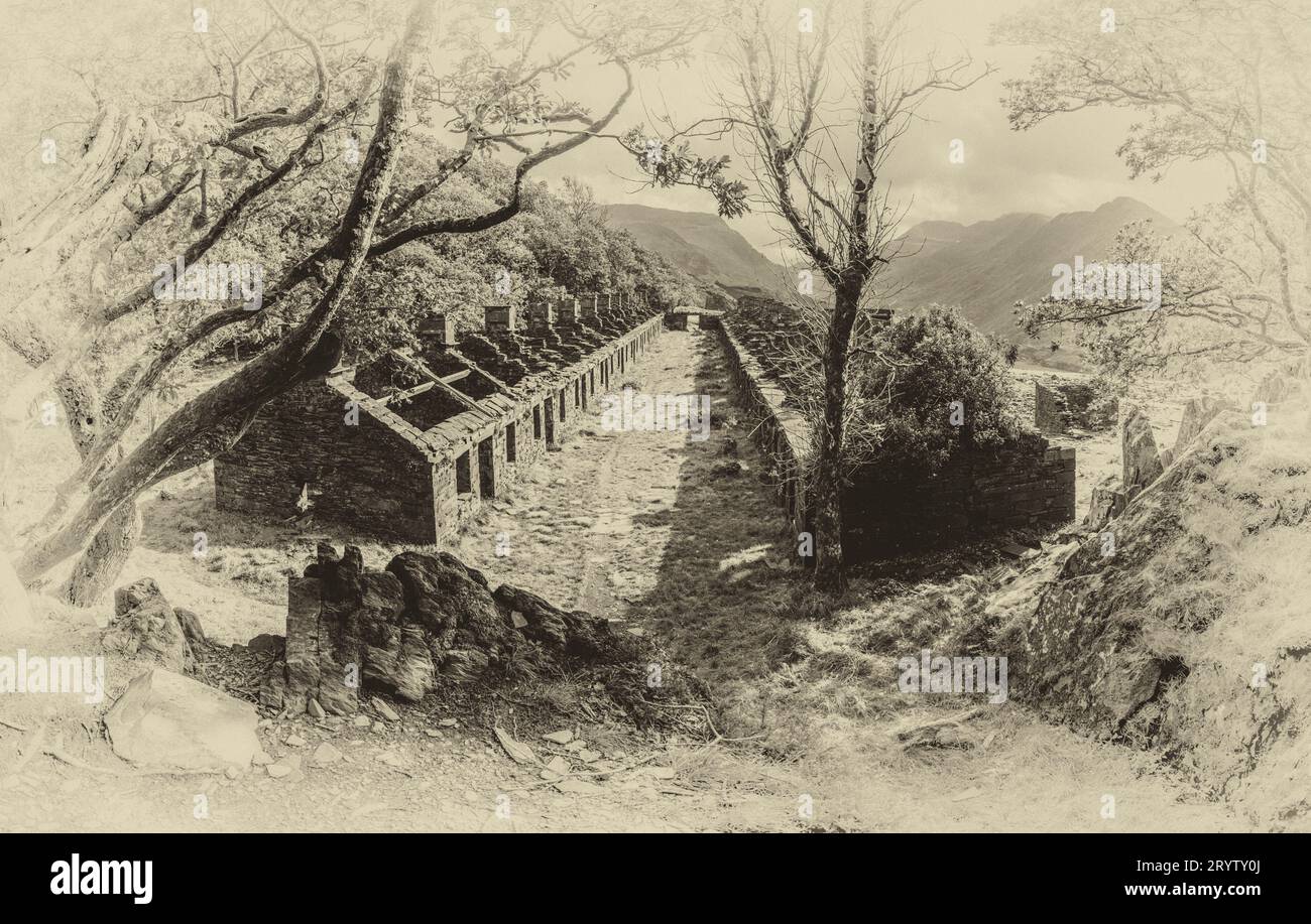 These are Anglesey Barracks miners cottages at the abandoned Dinorwig ...