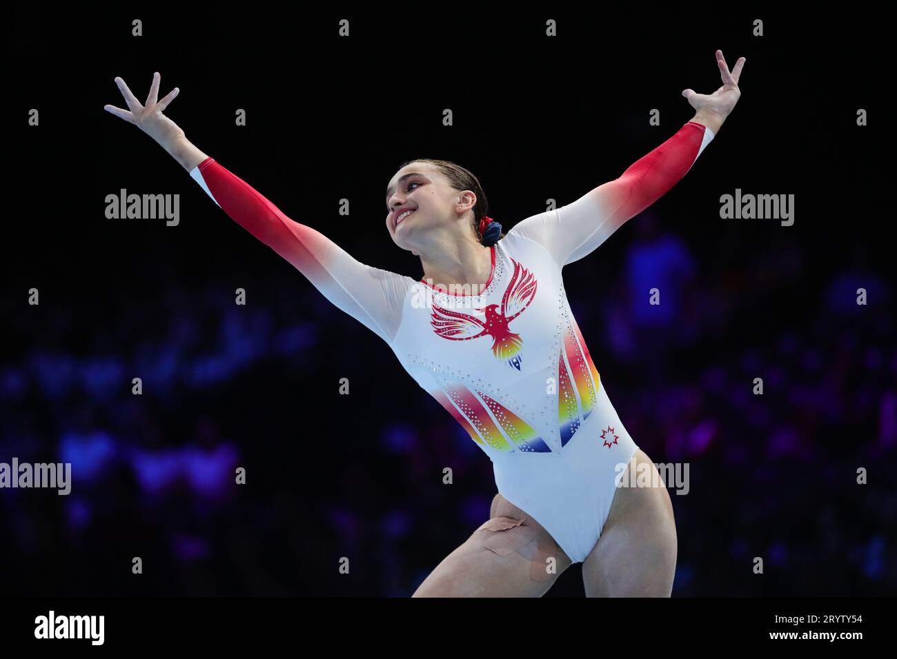Antwerp, Belgium. 2nd Oct, 2023. Lilia Cosman of Romania competes ...
