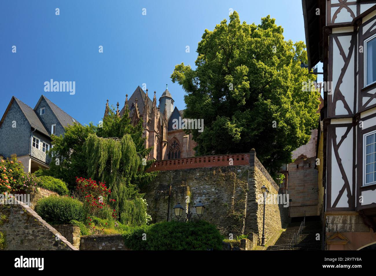 Historic old town with cathedral, Wetzlar, Hesse, Germany, Europe Stock ...