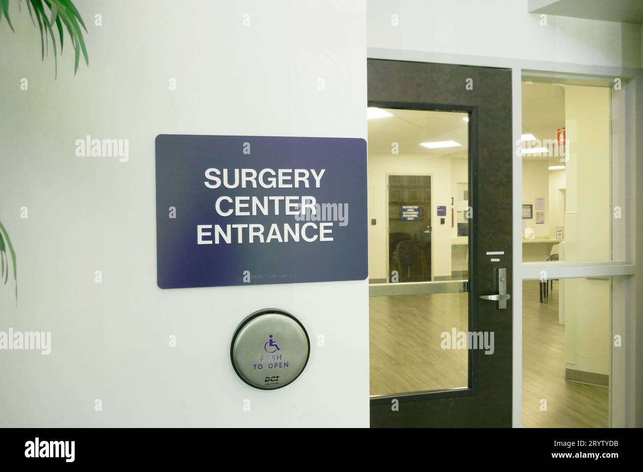 Surgery center entrance in a local health facility in North Central ...
