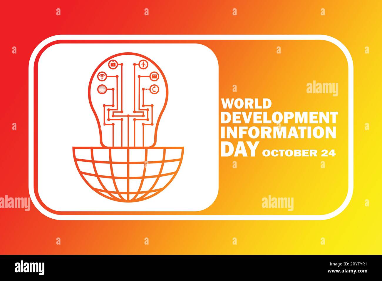 World Development Information Day Vector illustration. October 24 ...