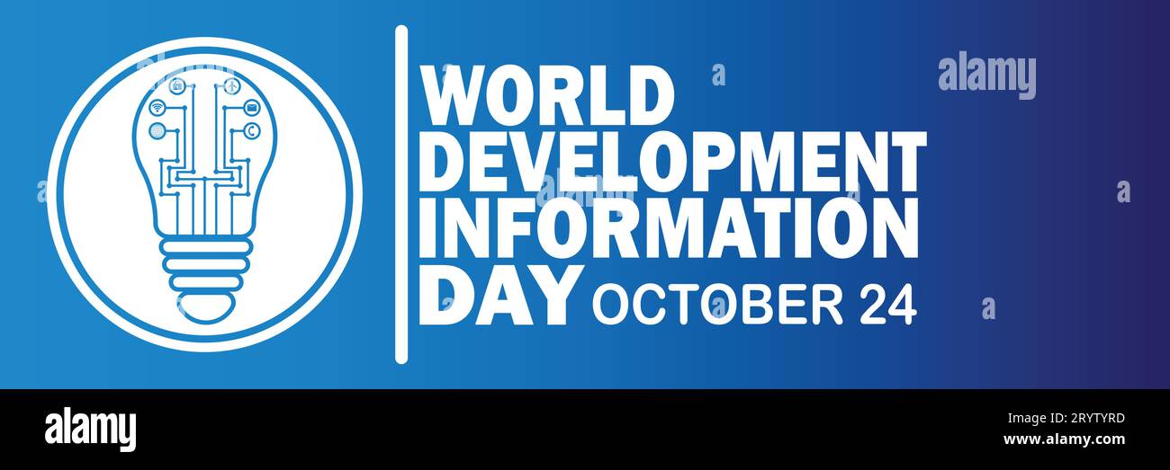 World Development Information Day. October 24. Holiday concept ...