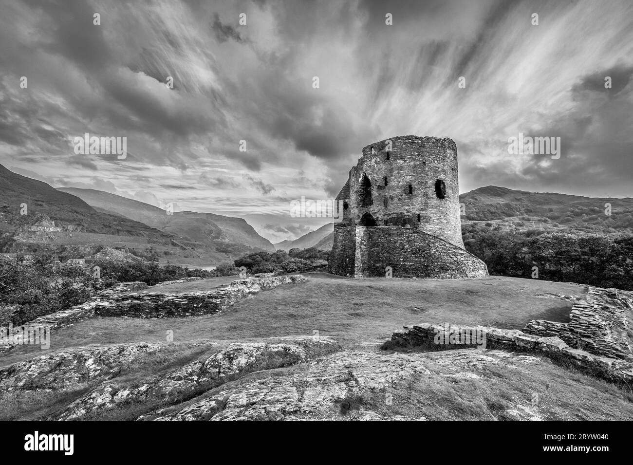 This is the 13th century fortress of Dolpadarn Castle built by Llewelyn ...