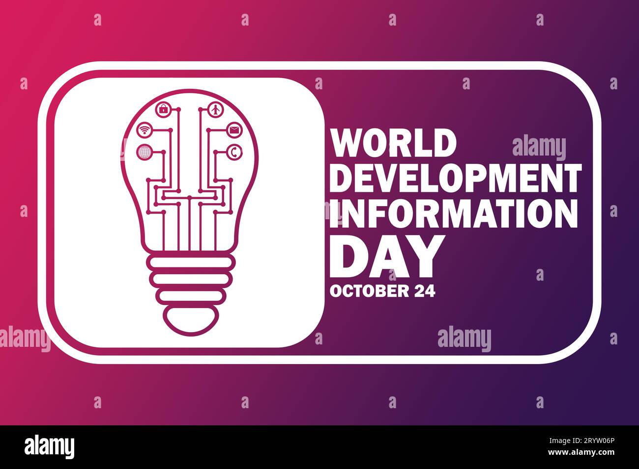World Development Information Day. Vector illustration. October 24 ...