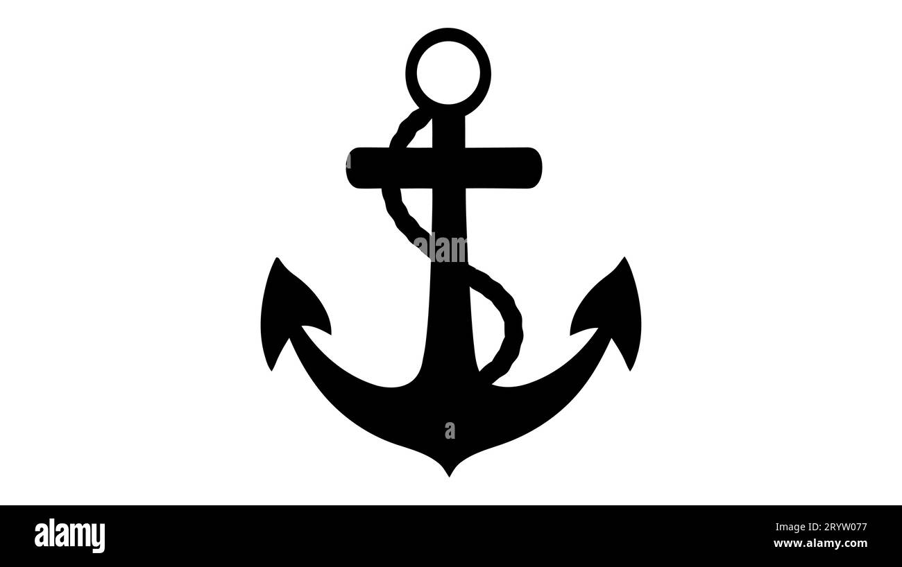 Anchor icon on white background. Vector illustration Stock Vector Image ...