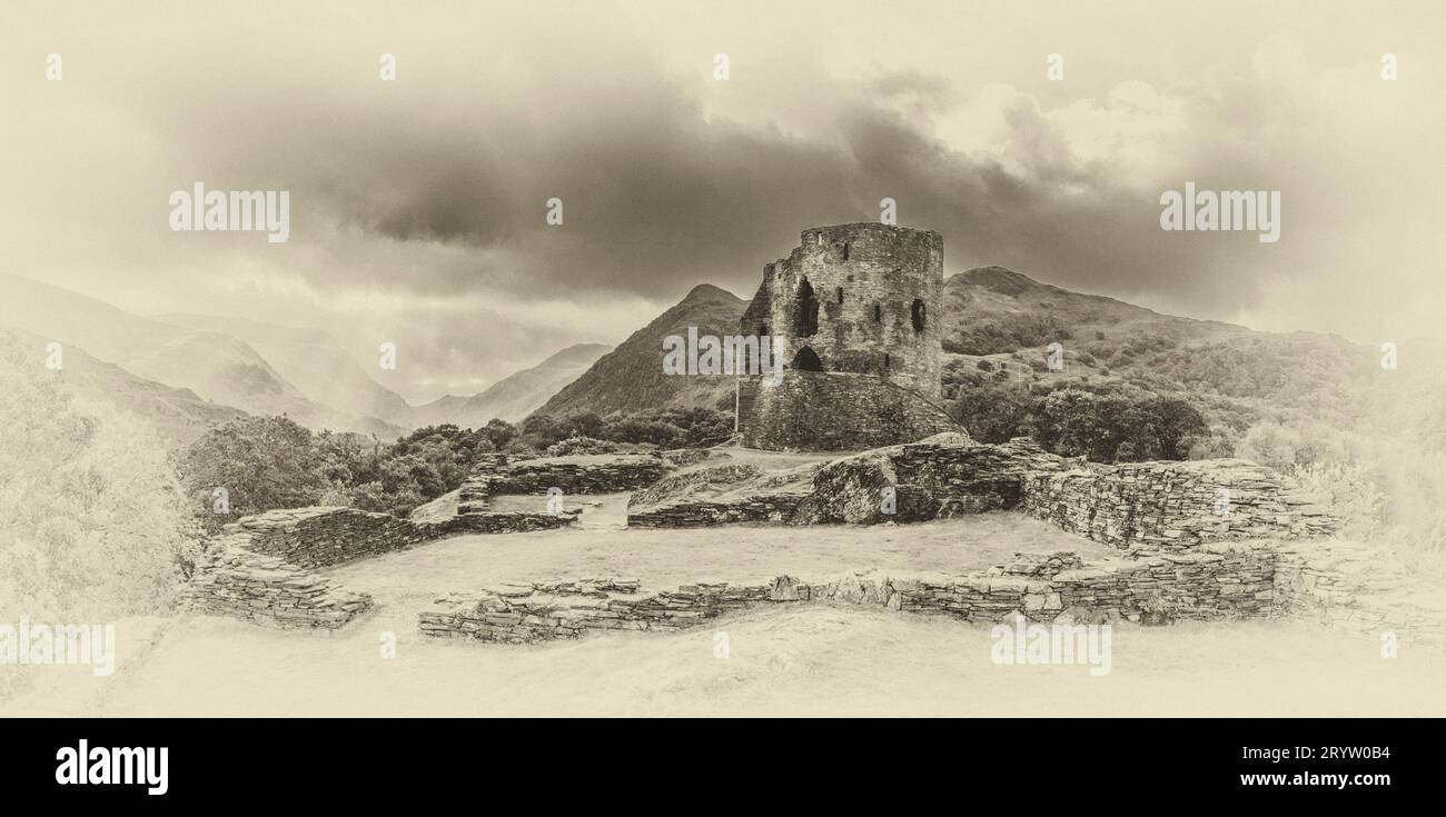 This is the 13th century fortress of Dolpadarn Castle built by Llewelyn ...