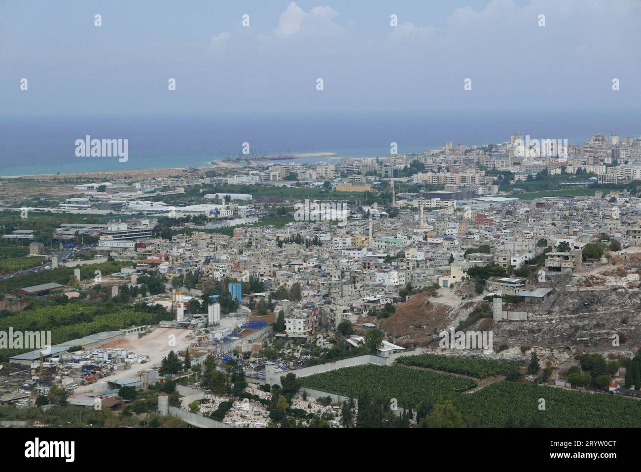 Saida, Lebanon. 02nd Oct, 2023. A view from above of Ain Al Helwe ...