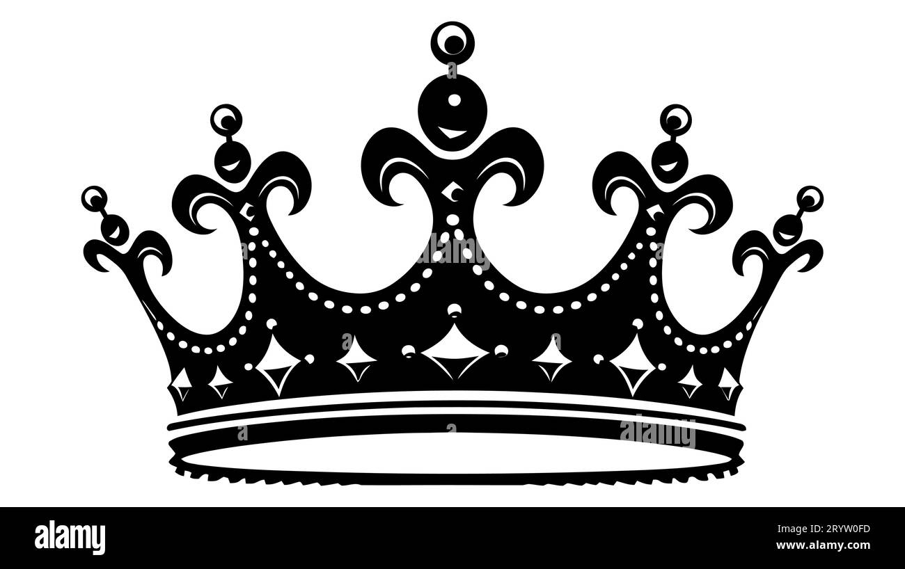 Vector black crown icon isolated on white background Stock Vector Image ...