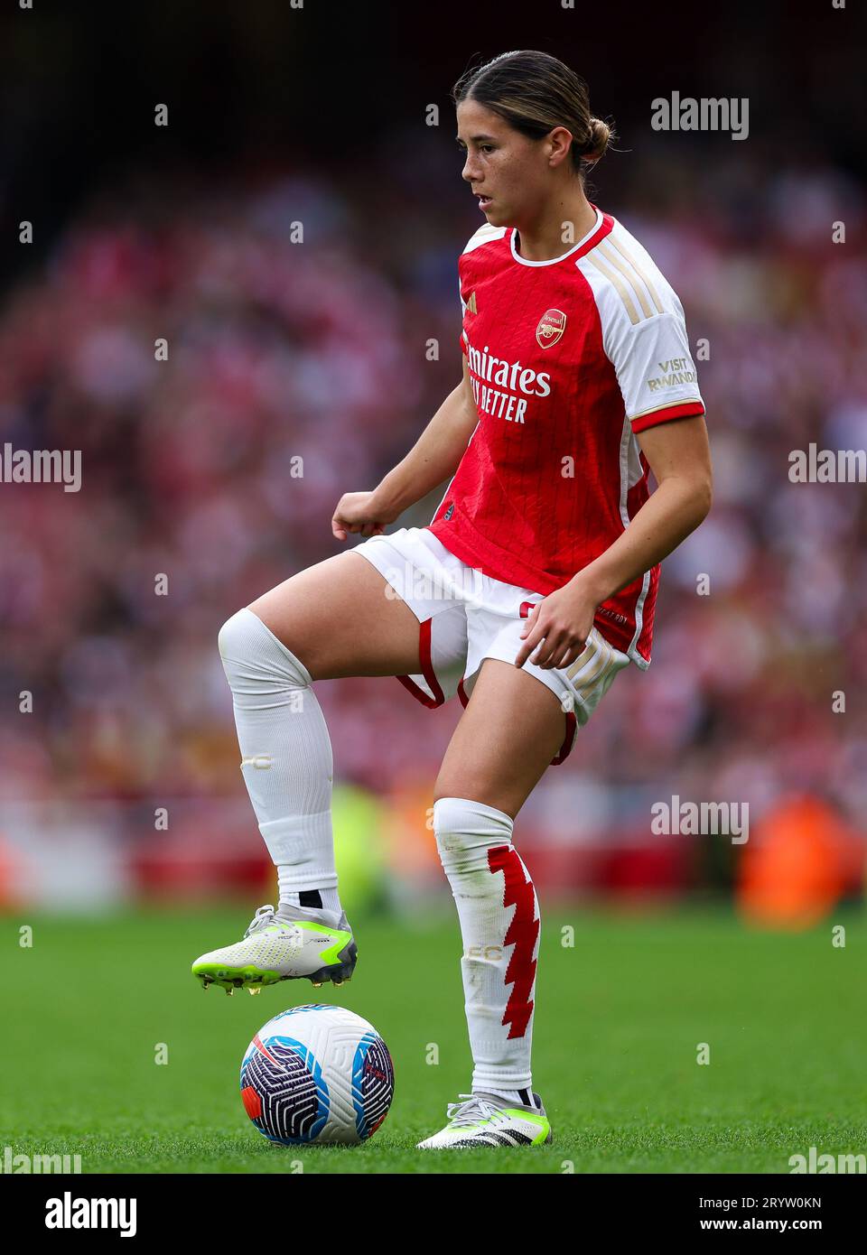 Arsenal's Kyra Cooney-Cross in action during the Barclays Women's Super ...