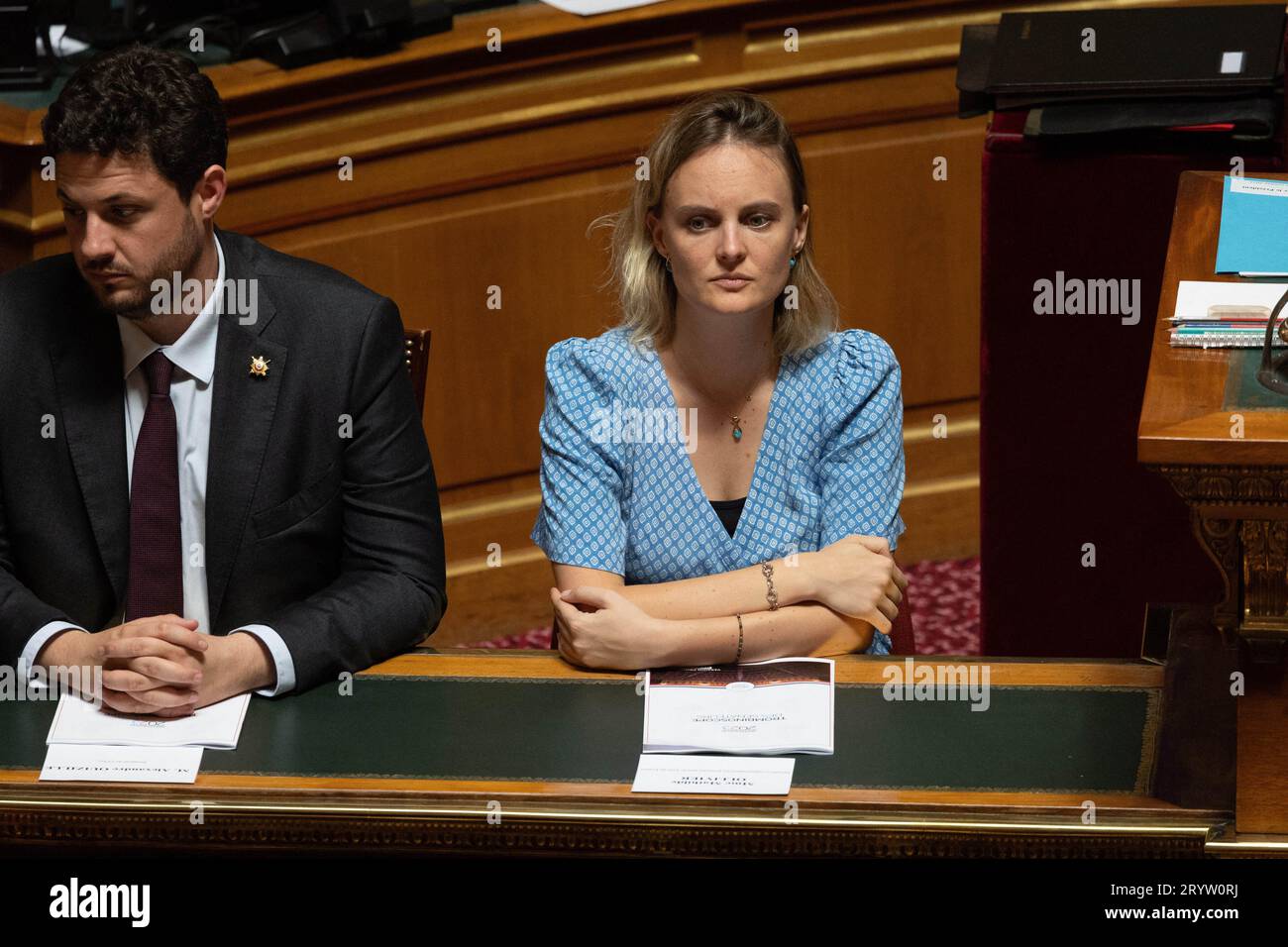 Paris, France. 02nd Oct, 2023. Newly elected Europe Ecologie Les Verts ...
