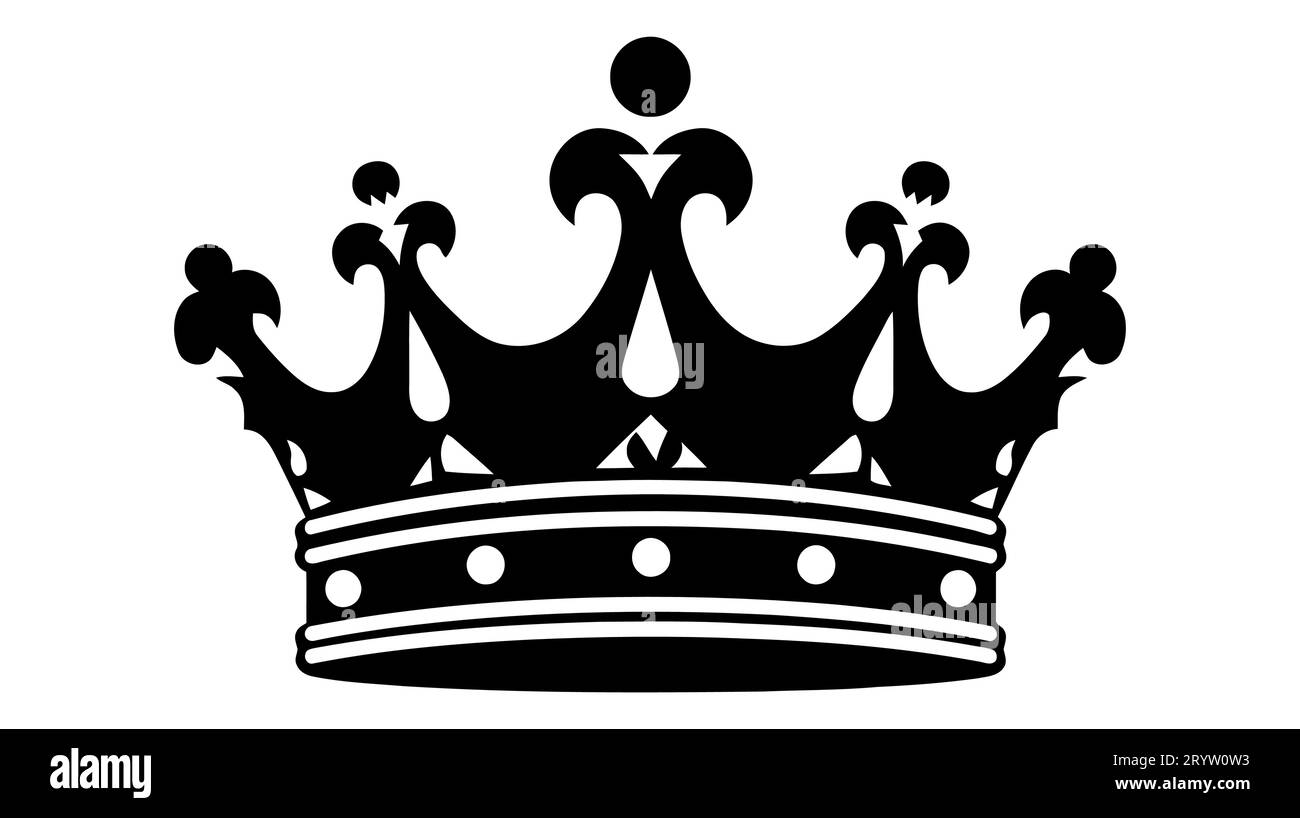 Vector black crown icon isolated on white background Stock Vector Image ...