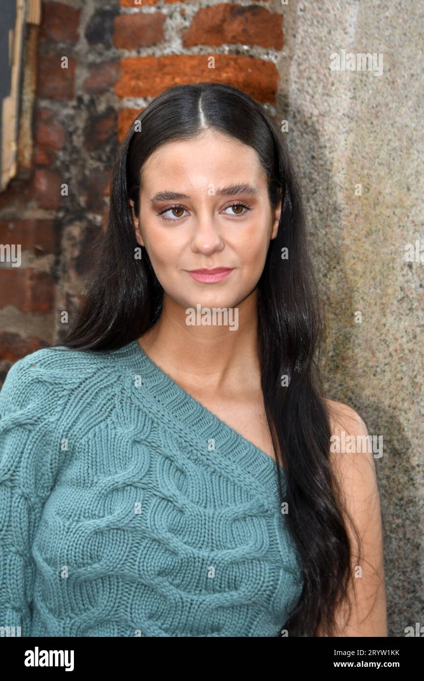 MILAN, ITALY - SEPTEMBER 21: Victoria de Marichalar y de Borbón arrives ...