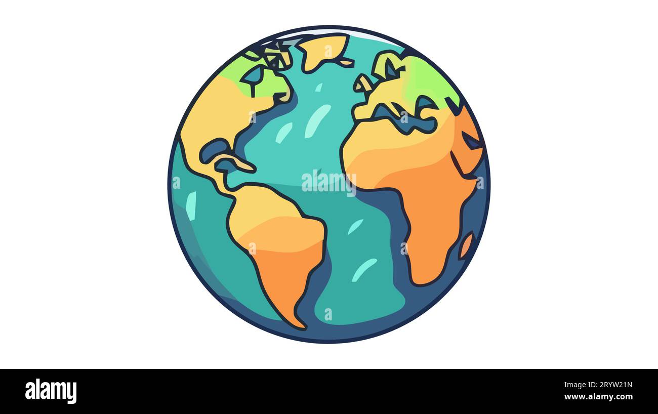 Flat planet Earth icon. Vector illustration for web banner, web and ...