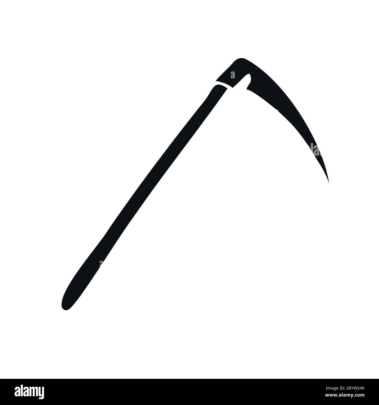 Vector hand drawn doodle sketch black Scythe isolated on white ...