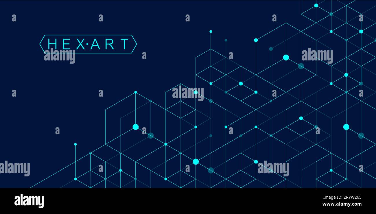 Modern technology vector illustration with square grid. Technology ...