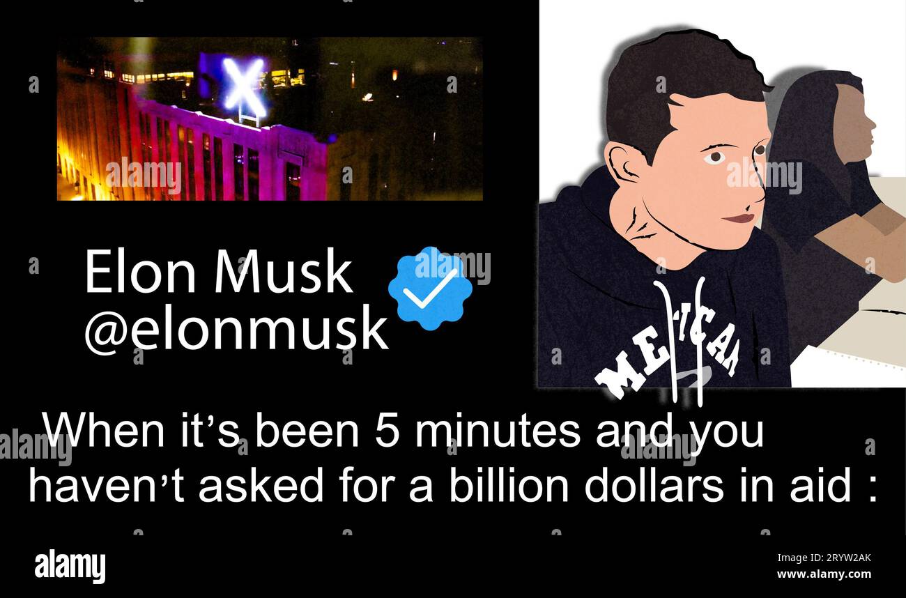 October 2, 2023, Elon Musk published a meme on Twitter criticizing ...