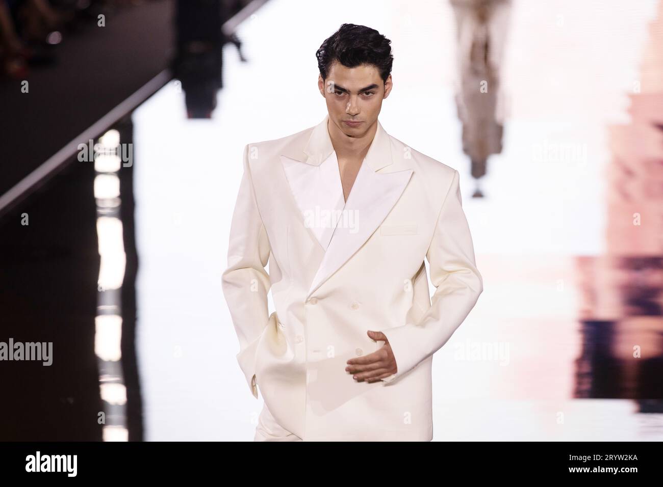 Paris, France, October 1 2023, Jacob Rott walks the runway during the ...